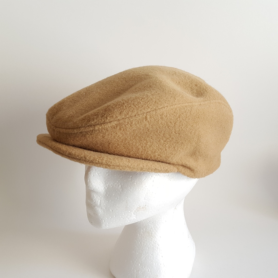 Camel Tan! Vintage Newsboy Cabbie Hat Driving Cap Size M 7 - 7 1/8 Made ...