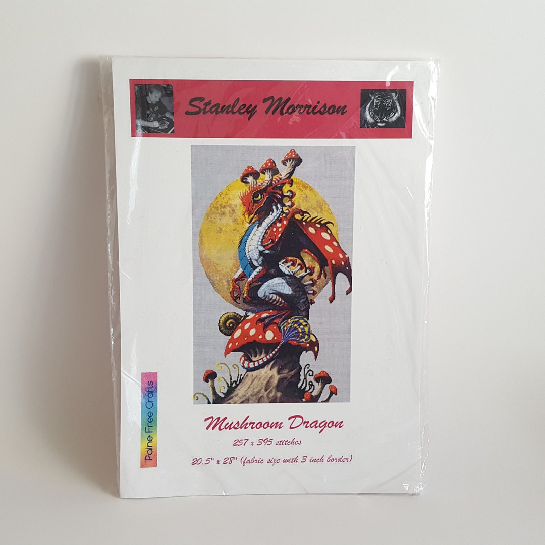 Stanley Morrison Mushroom Dragon! Counted Cross Stitch Kit 20.5"x28" - Etsy