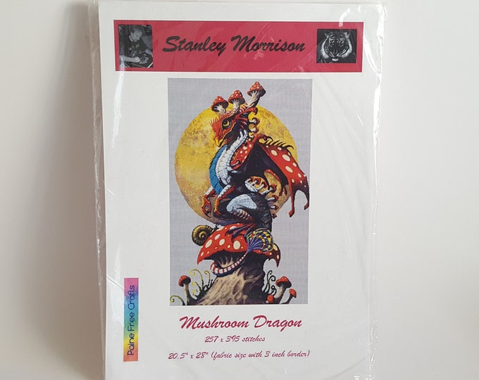 Stanley Morrison Mushroom Dragon! Counted Cross Stitch Kit 20.5"x28" - Etsy