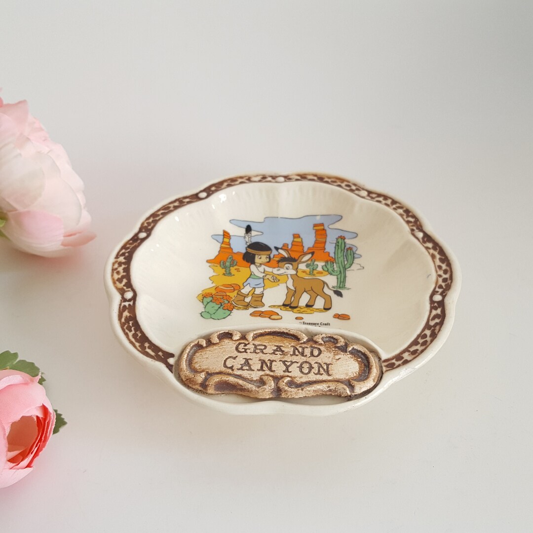 Sweet Burro! Vintage Grand Canyon Trinket Dish by Treasure Craft USA - Etsy