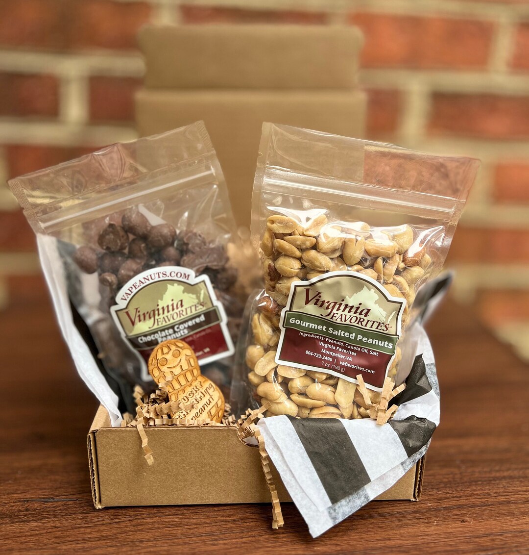 Sweet and Salty Gift Box Salted Virginia Peanuts and YOUR CHOICE of ...