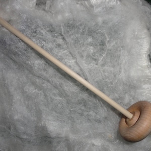Bottom Whorl Drop Spindle, 2" Whorl, 9" Long, 0.8 Oz. With Brass Hook ...