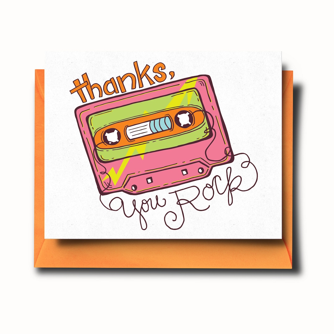 Thanks, You Rock Greeting Card - Etsy