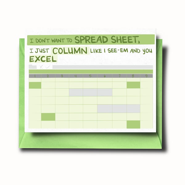 Excel Greeting Card - Etsy