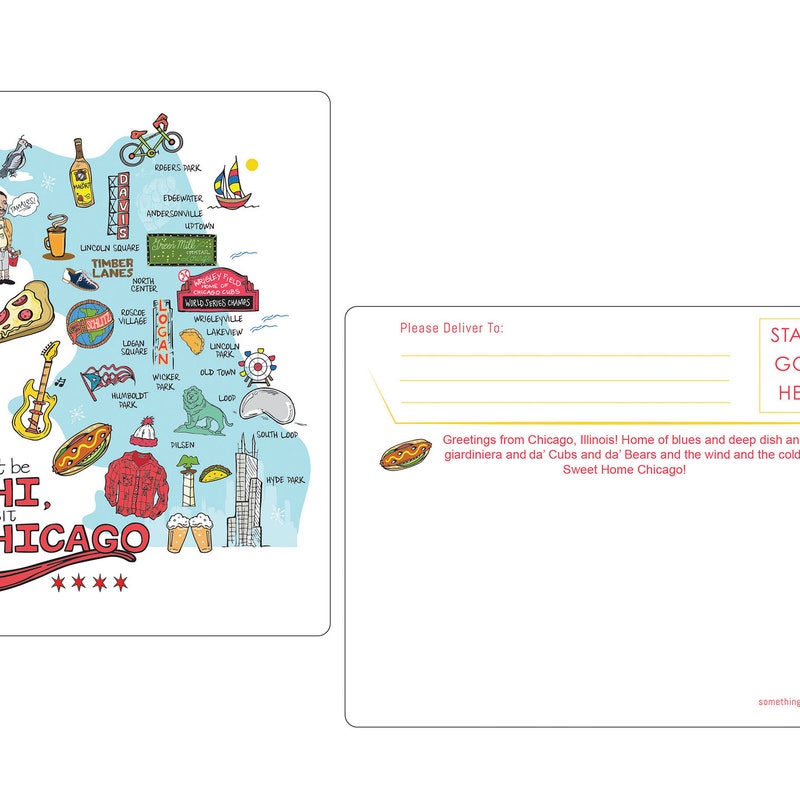 Chicago Postcard - Etsy