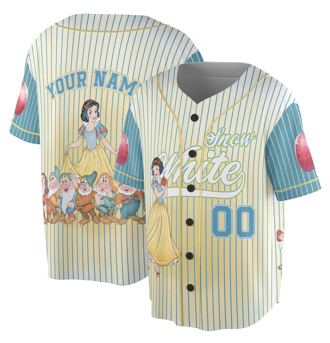 Snow White Baseball Jersey, Disney Princess Baseball Shirt, Disney ...