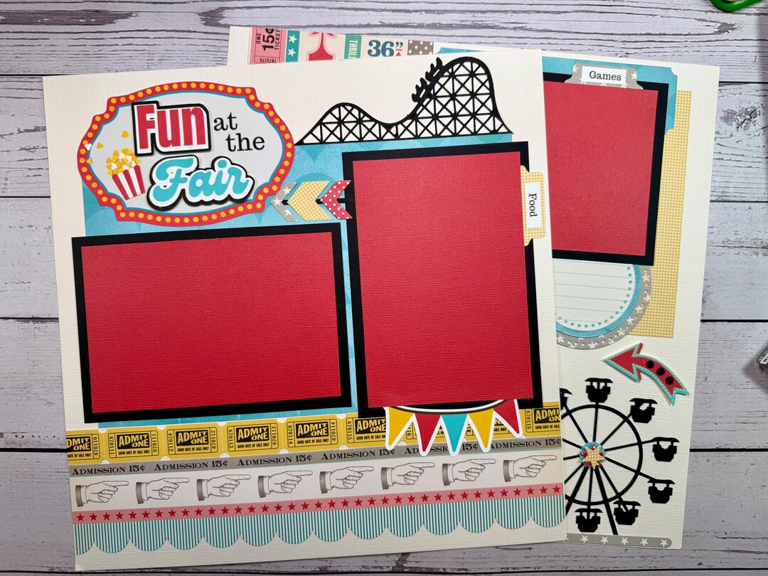 Fun at the Fair - Premade Scrapbook Pages, Page Kit, Scrapbook Kit ...