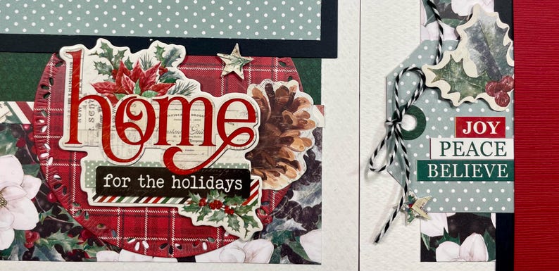 Home for the Holidays - Merry Christmas Premade Scrapbook Pages, 12x12 ...