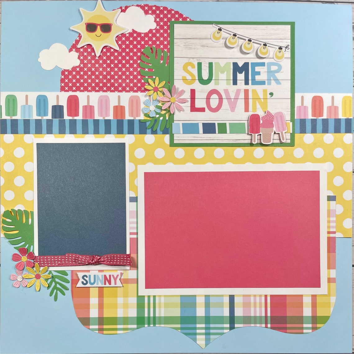 Summer Lovin - Premade Scrapbook Pages, Page Kit, Scrapbook Kit ...