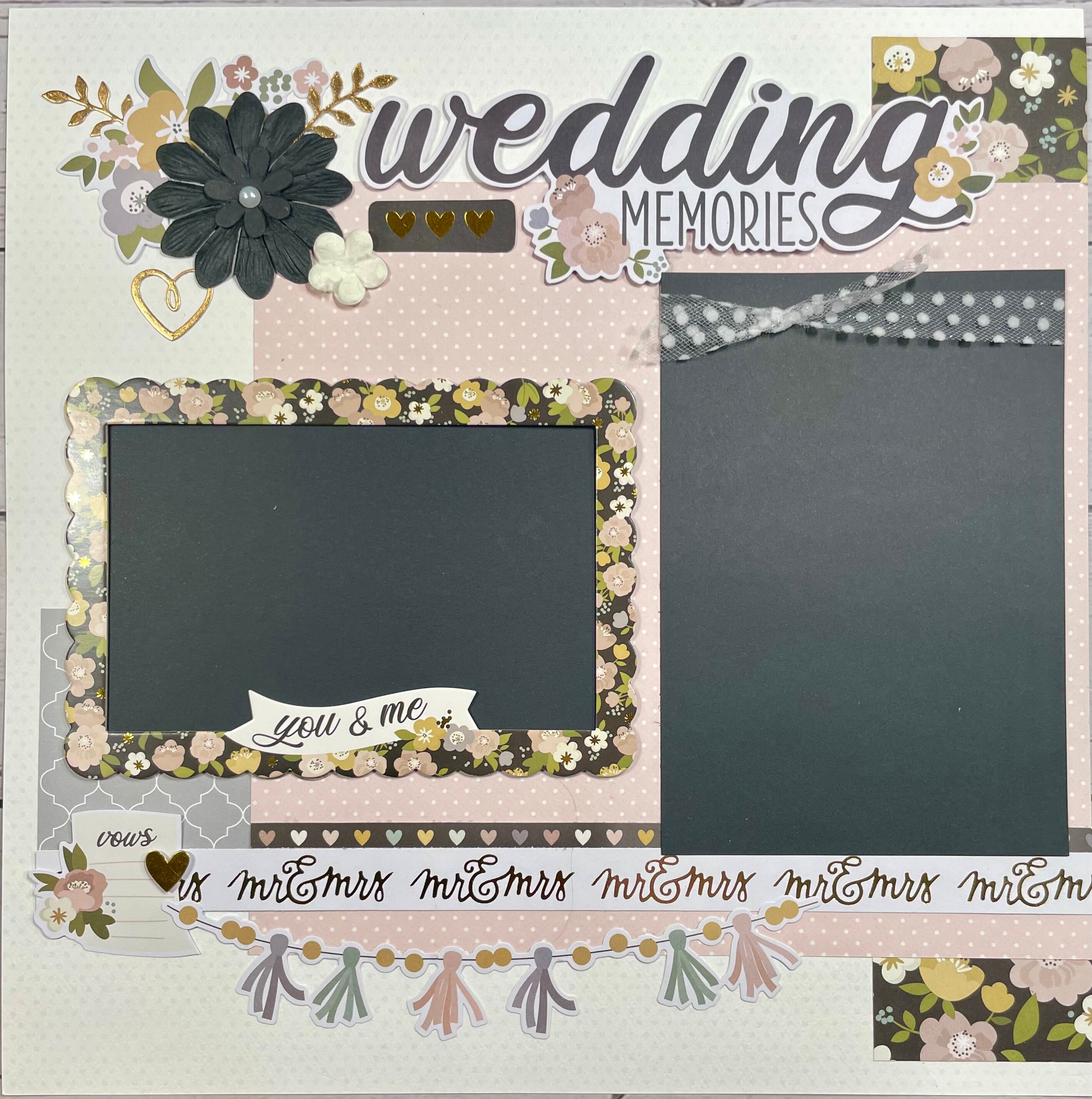 Wedding Memories premade Scrapbook Pages, Wedding Page Kit, Wedding ...