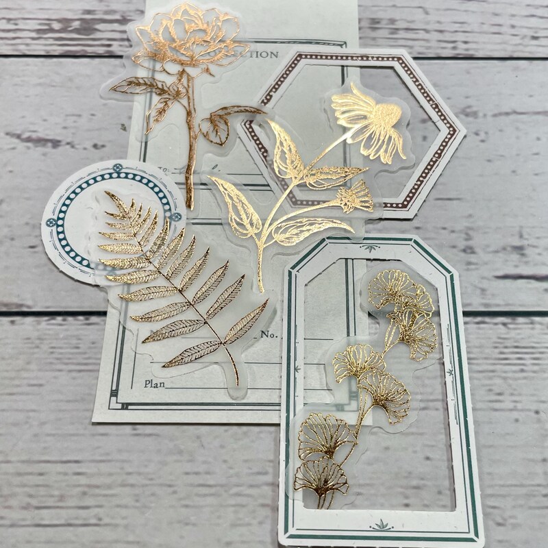 Gold Foil Stickers - Etsy