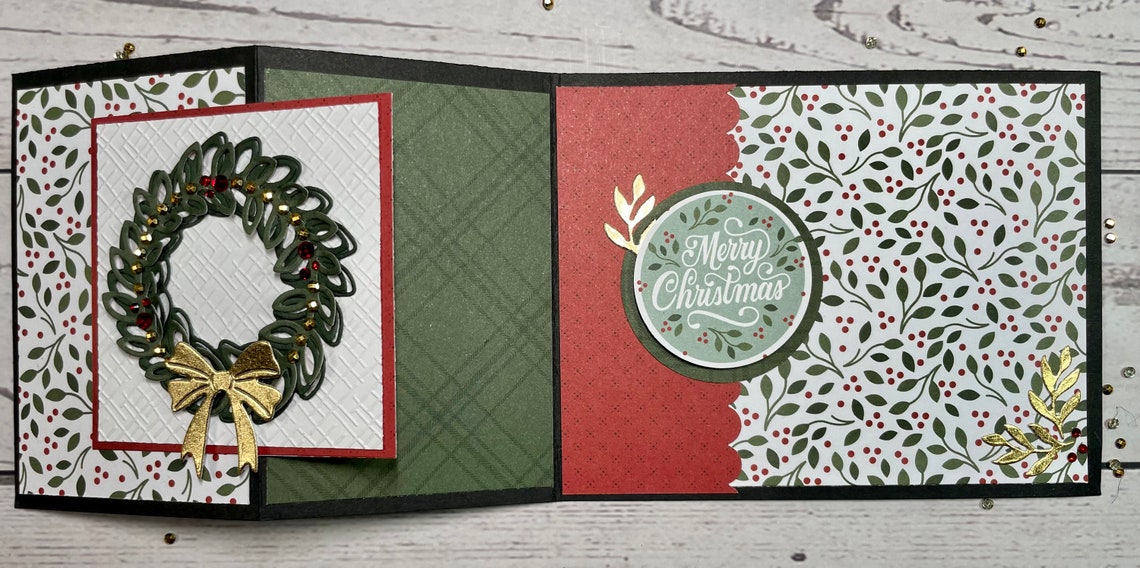 Crimson and Evergreen DIY Christmas Card Kit - Makes 5 Cards ...