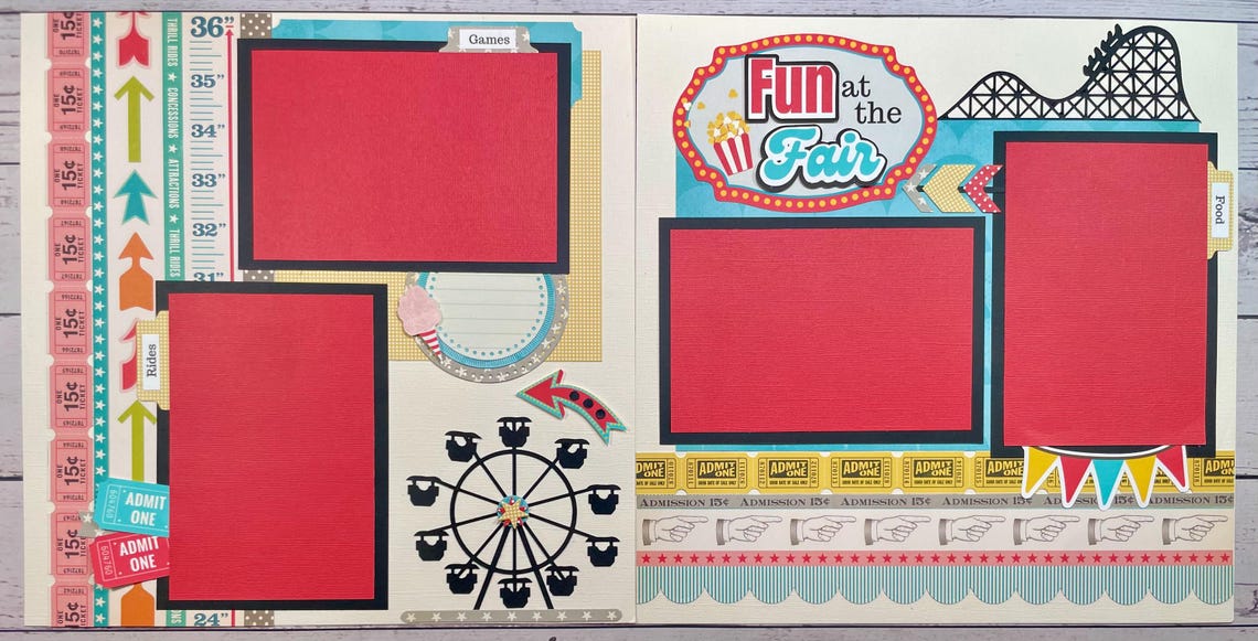 Fun at the Fair - Premade Scrapbook Pages, Page Kit, Scrapbook Kit ...