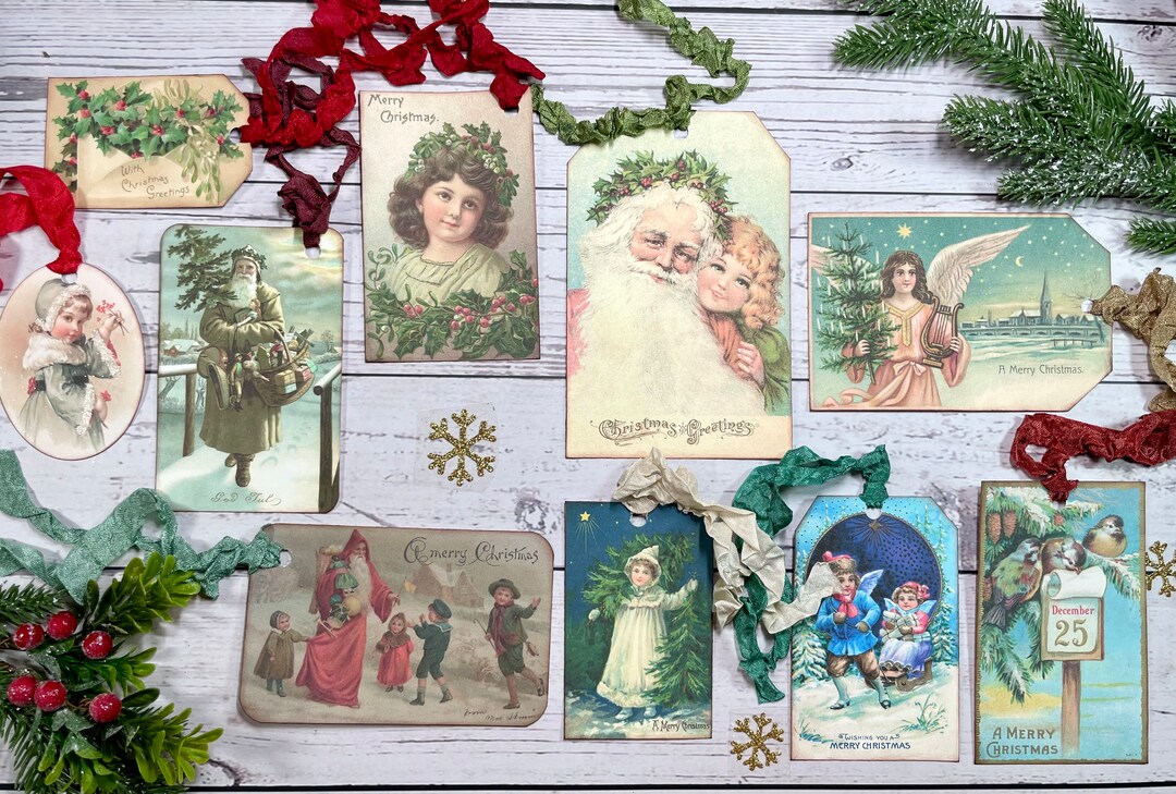 Victorian Christmas Gift Tags - Set of 10 | Christmas Gift Tags ...