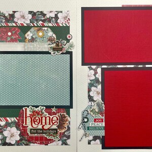Home for the Holidays - Merry Christmas Premade Scrapbook Pages, 12x12 ...