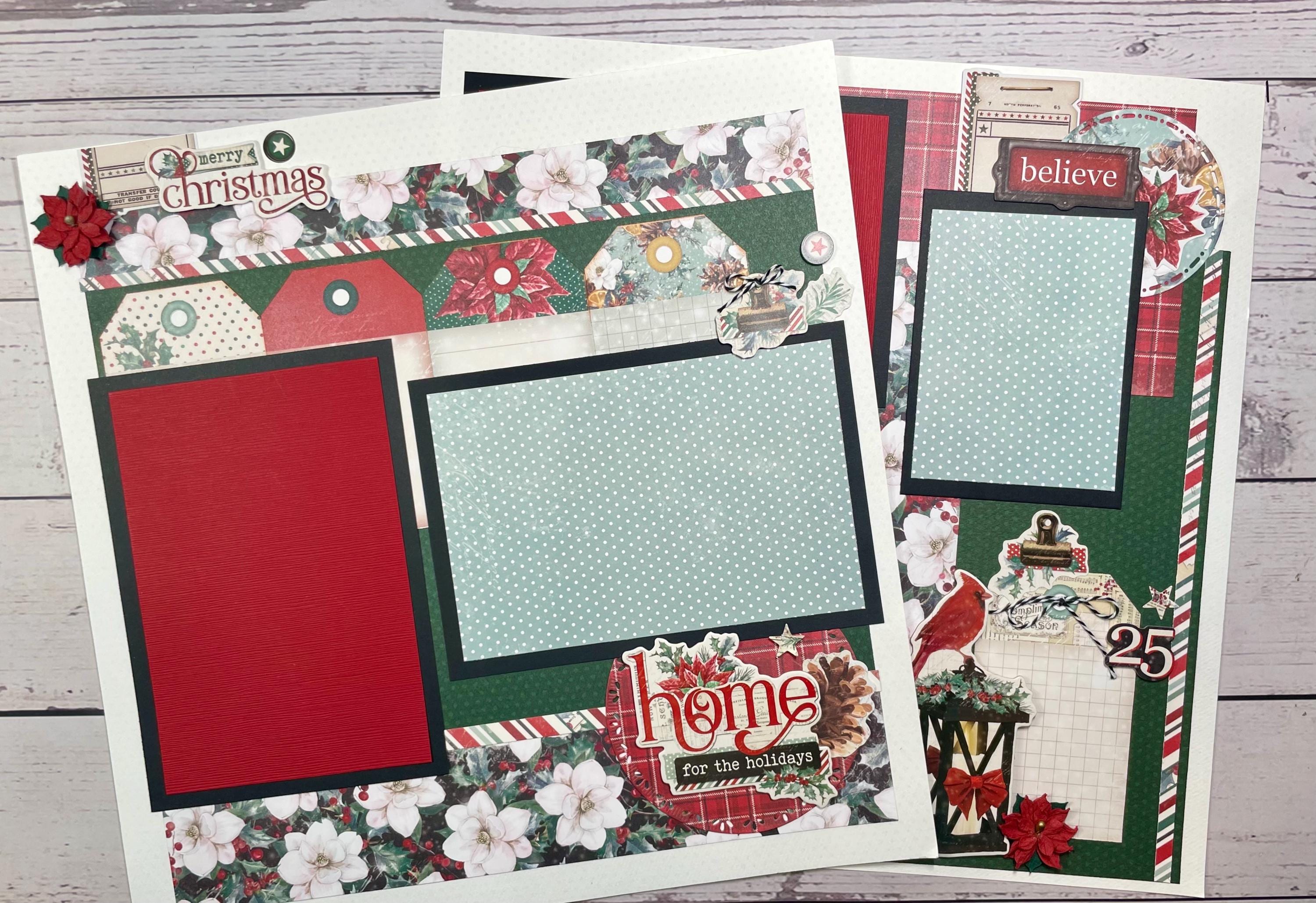 Home for the Holidays - Merry Christmas Premade Scrapbook Pages, 12x12 ...