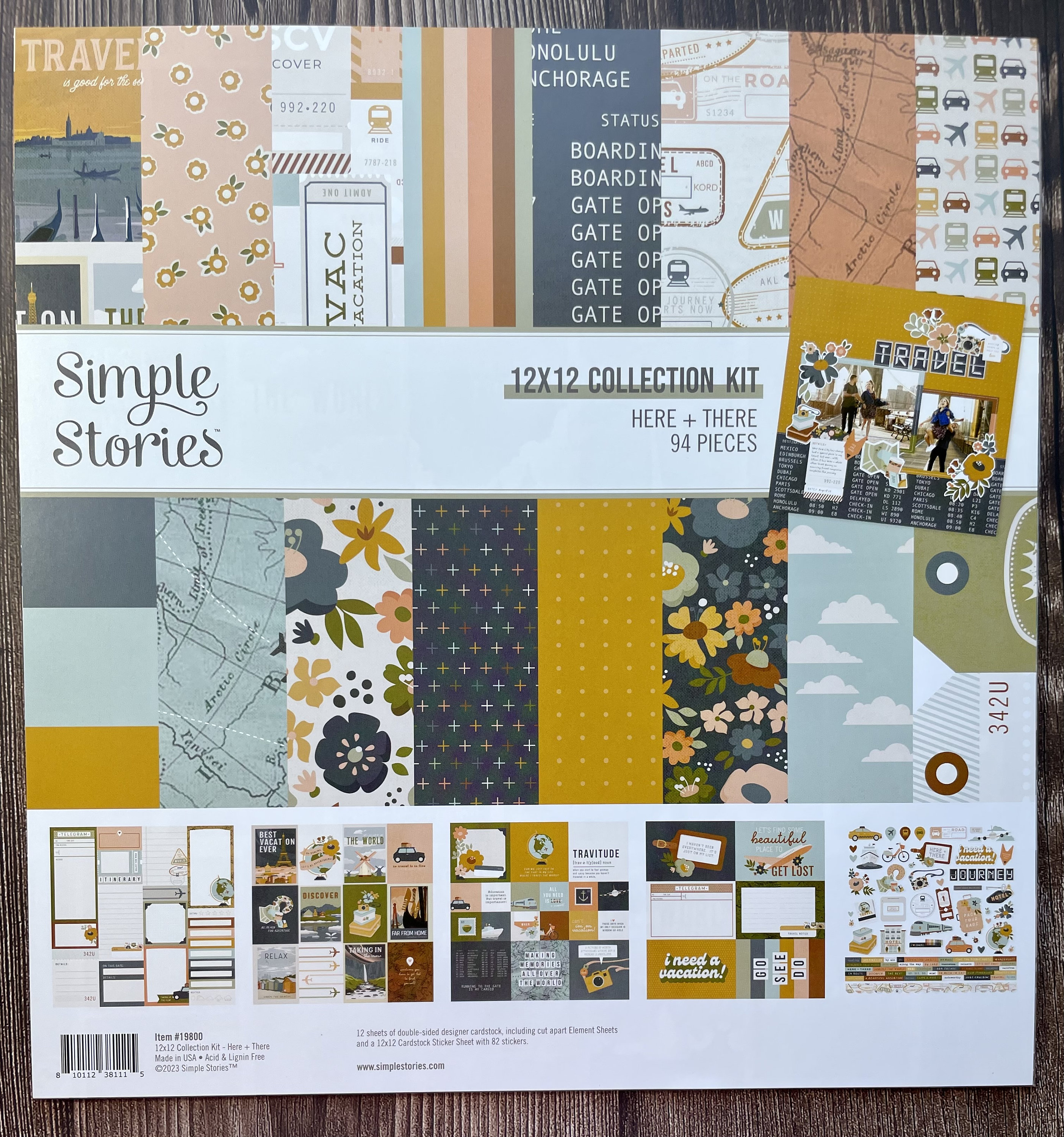 Simple Stories Simple Here There Paper Collection With Floral Bits ...