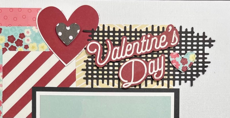 Valentine's Day Scrapbook Page Love Premade Scrapbook Page, Scrapbook ...