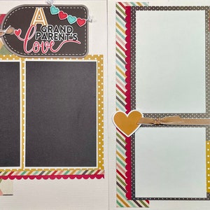 A Grandparent's Love Premade Scrapbook Pages, Page Kit, Scrapbook Page ...