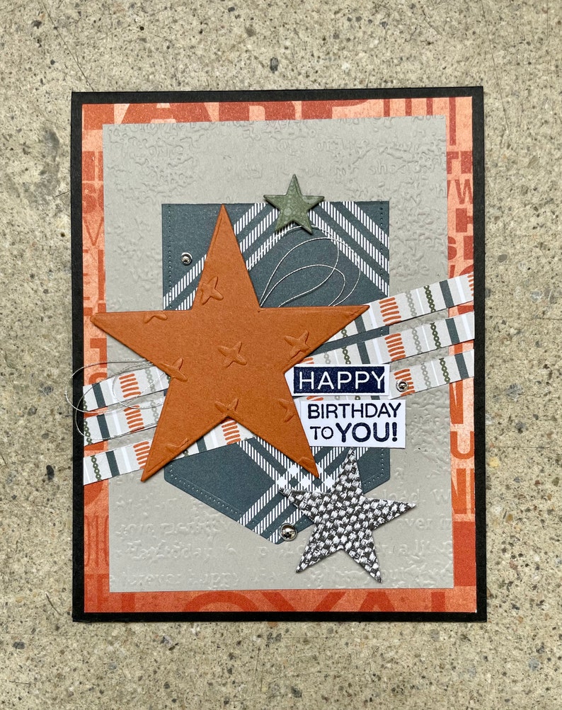 Slate and Steel Premade Cards Set of 4 Cards Masculine Cards, Cards for ...