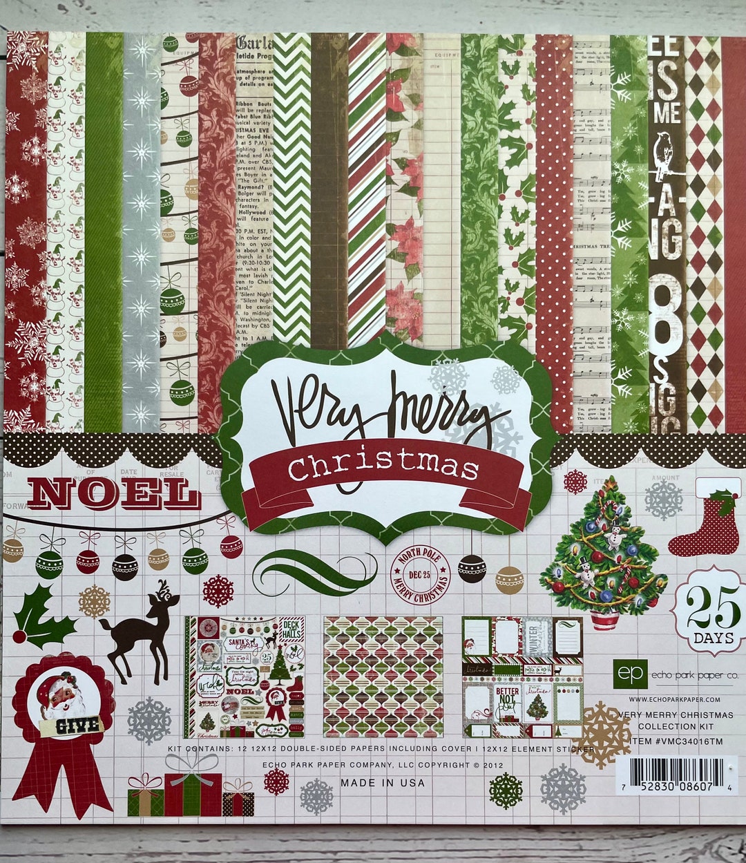 Echo Park 12x12 Very Merry Christmas Scrapbook Papers Collection ...