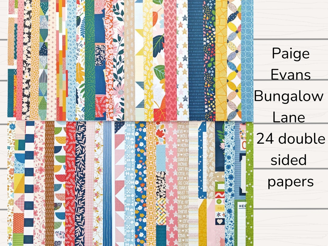 Paige Evans Bungalow Lane Scrapbook Papers Collection- All 24 2-sided ...