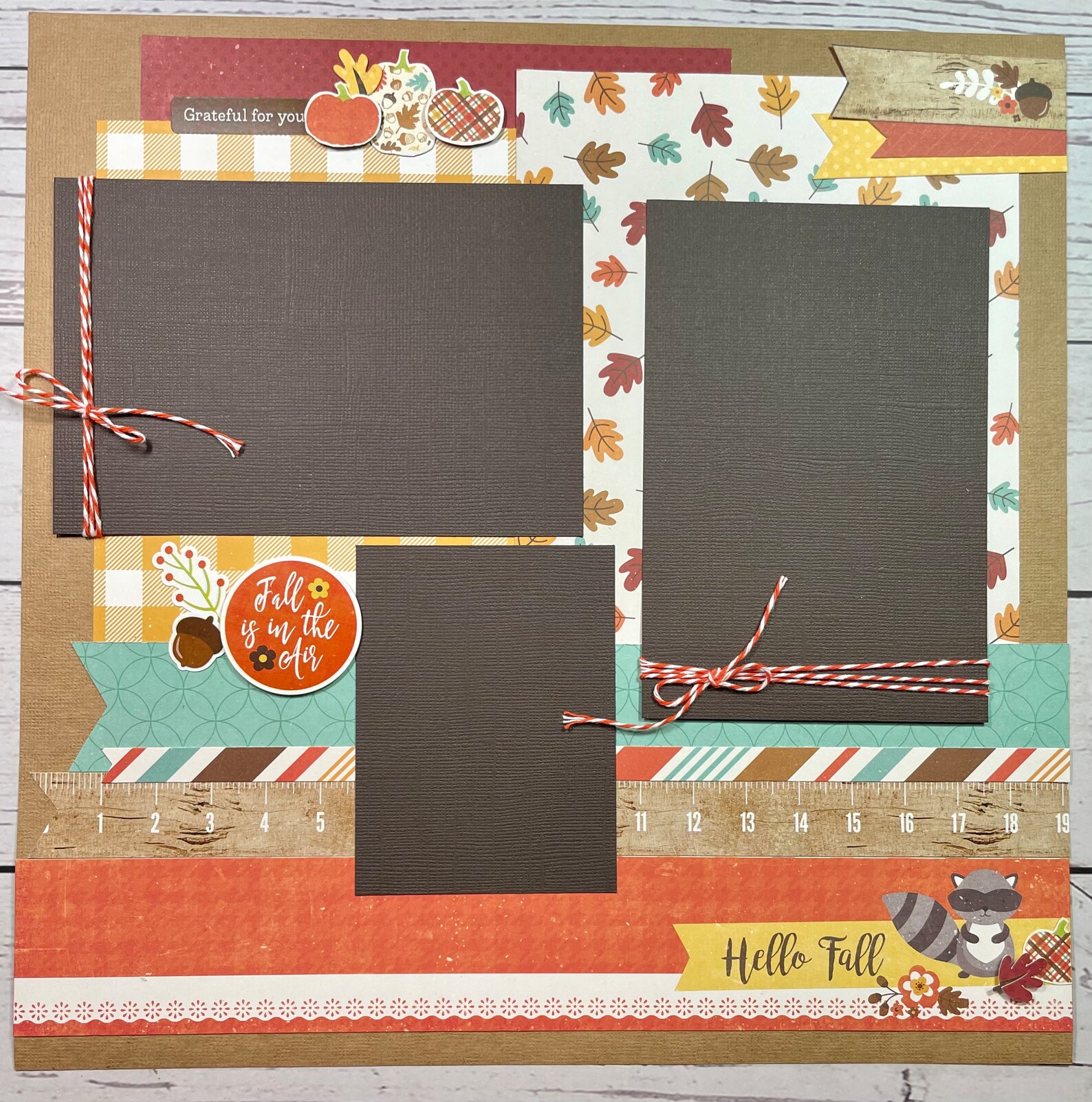Fall Fun Fall Premade Scrapbook Pages, 12x12 Scrapbook Layout, Fall ...