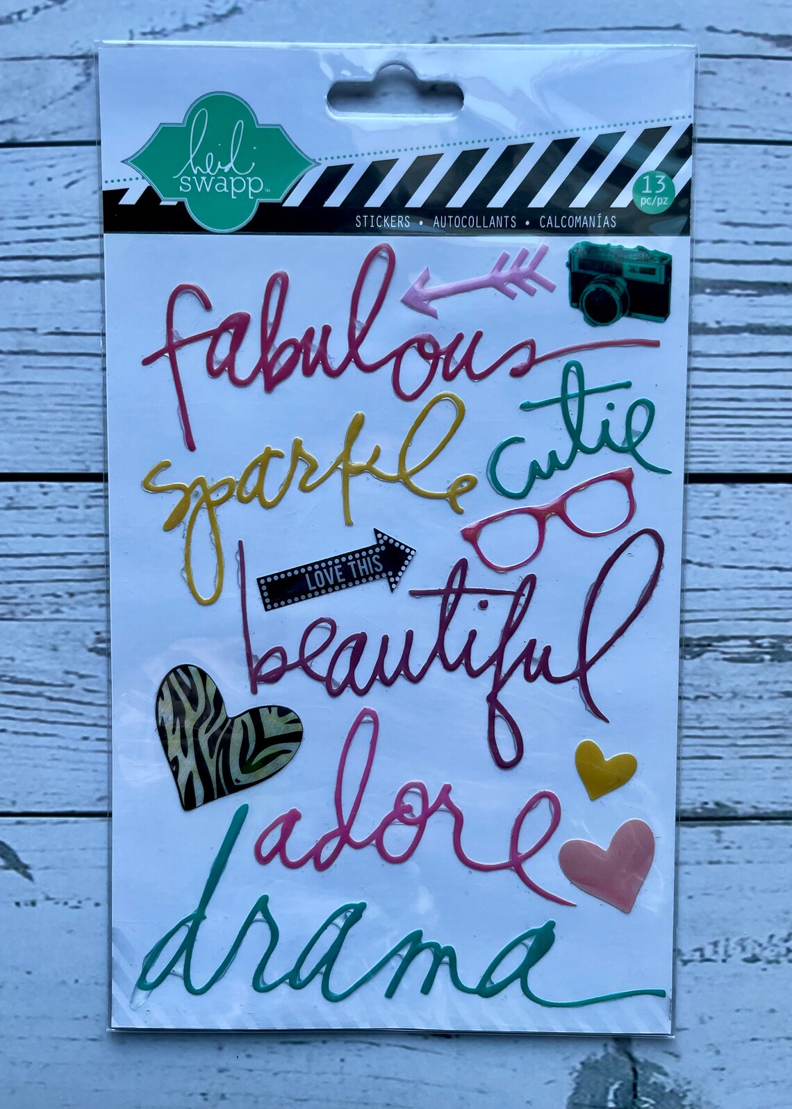 Heidi Swapp Buzz Words Epoxy - Fabulous Epoxy Words 13 Pieces HS00655 ...