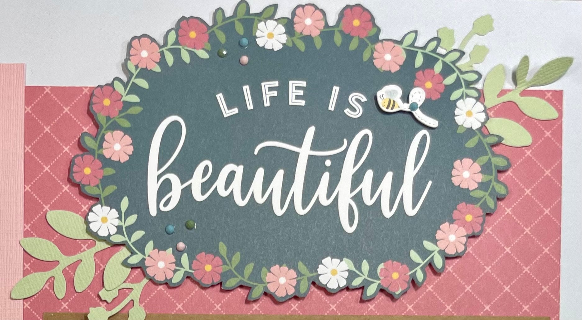 Life is Beautiful Layout - Premade Scrapbook Pages, Page Kit, Scrapbook ...