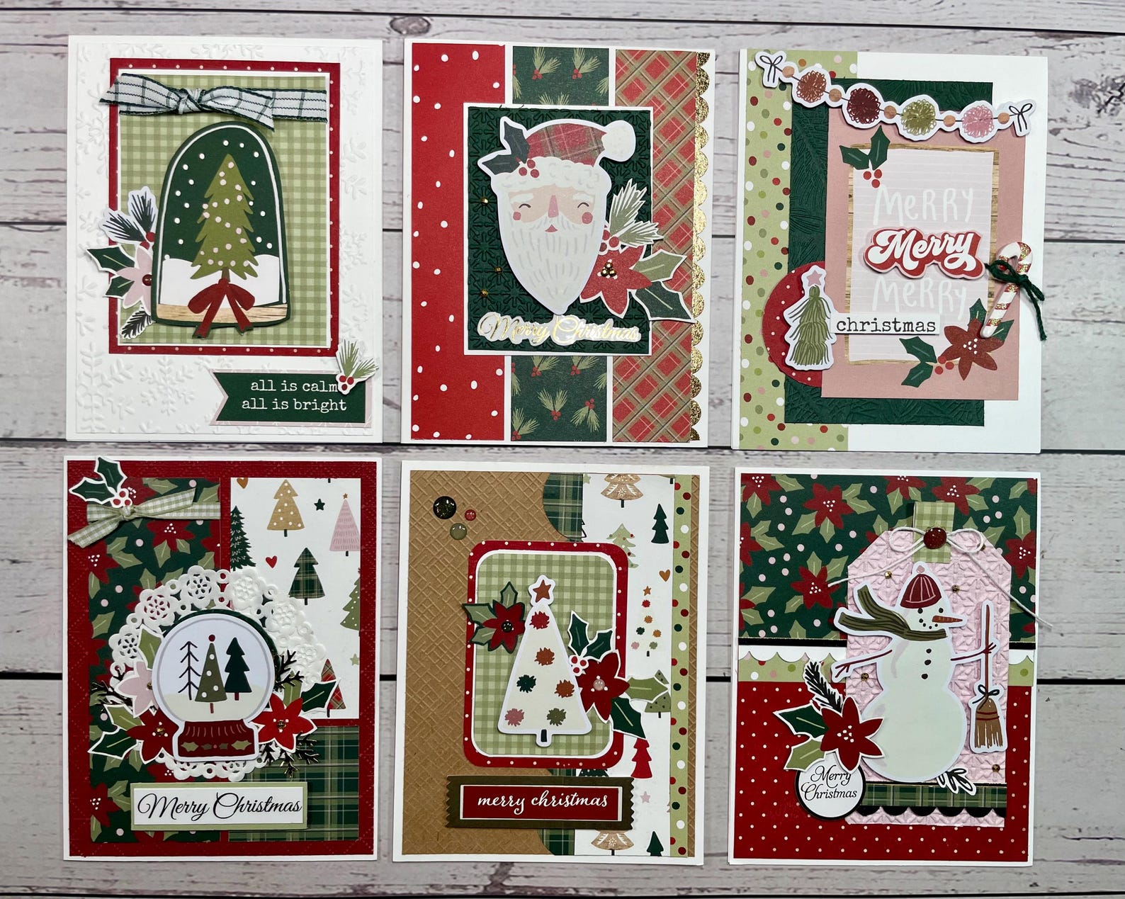Boho Christmas DIY or Assembled Card Kit - Makes 6 Cards - Christmas ...