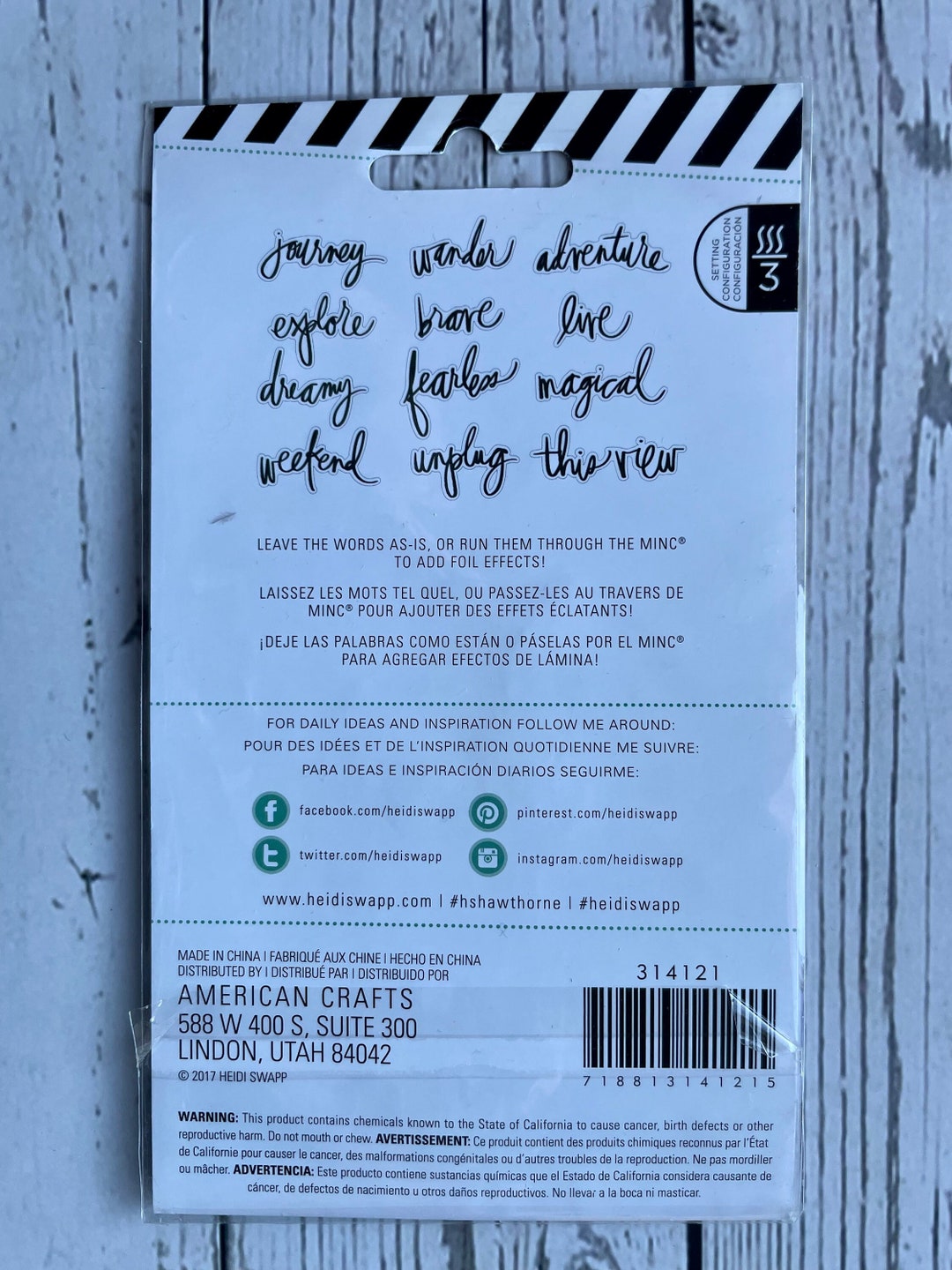 Heidi Swapp Hawthorne Acetate Words Minc Acetate Words 12 Pieces - Etsy