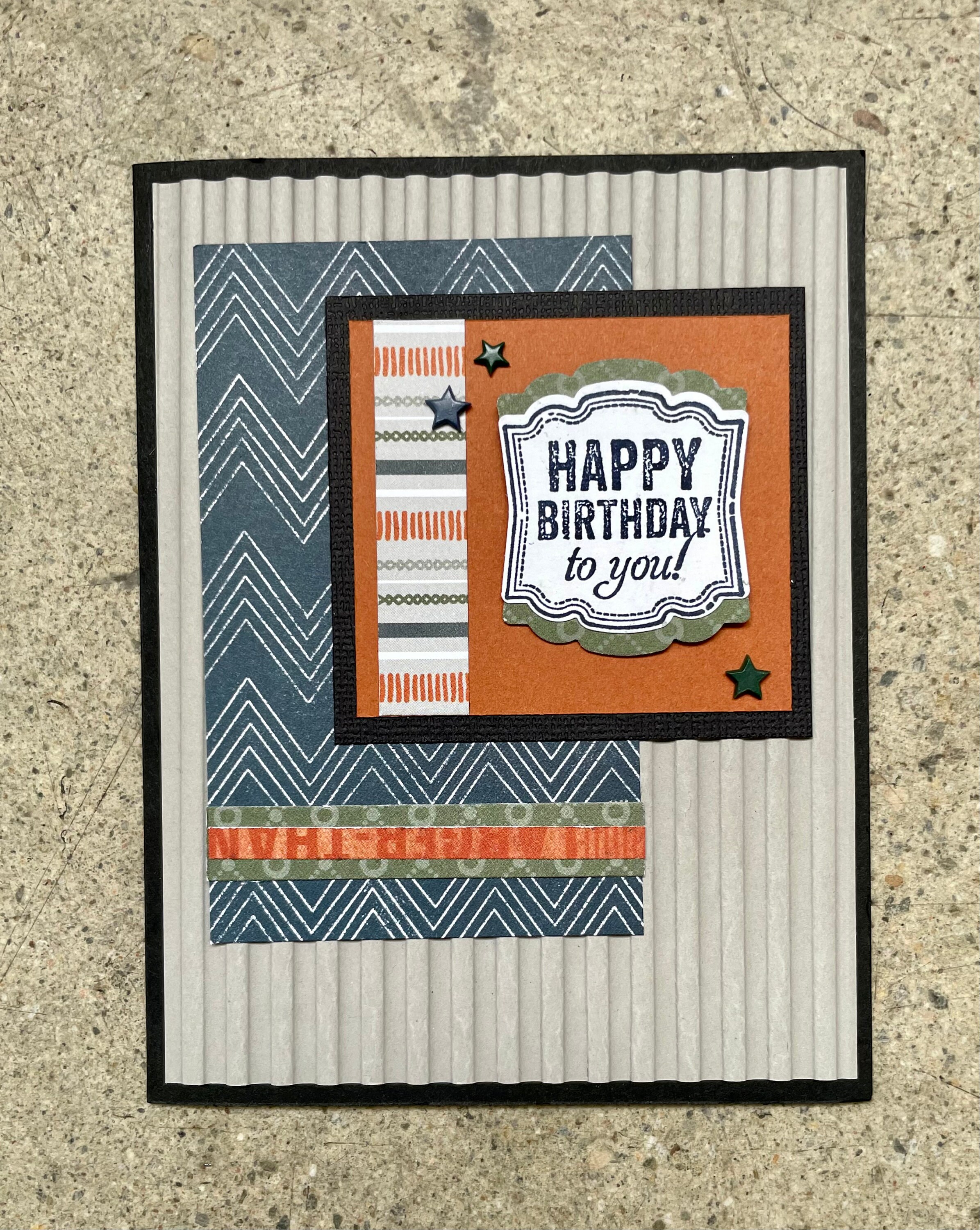 Slate and Steel Premade Cards Set of 4 Cards Masculine Cards, Cards for ...