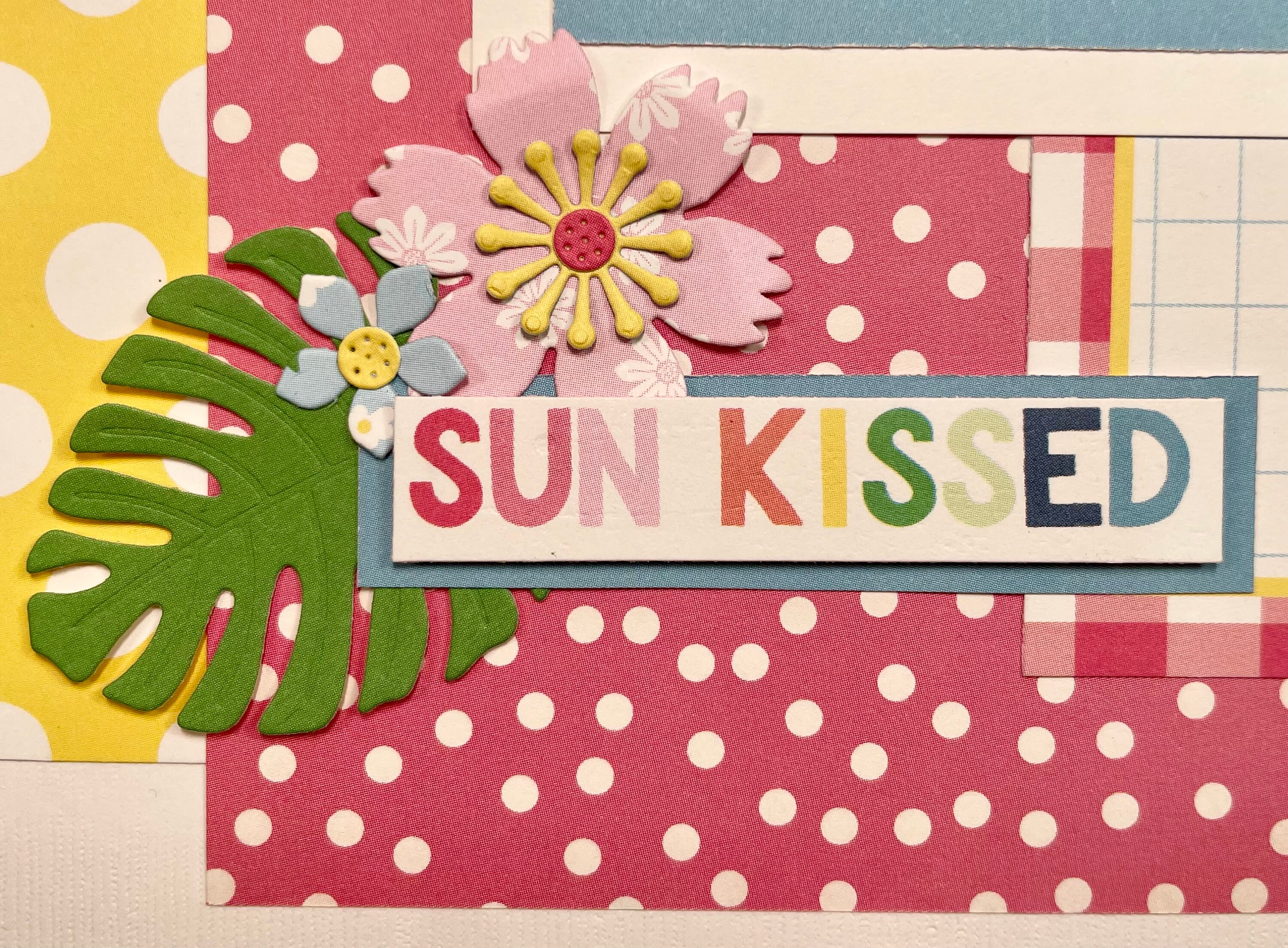 Hello Summer Single Scrapbook Page - Single Premade Scrapbook Page ...