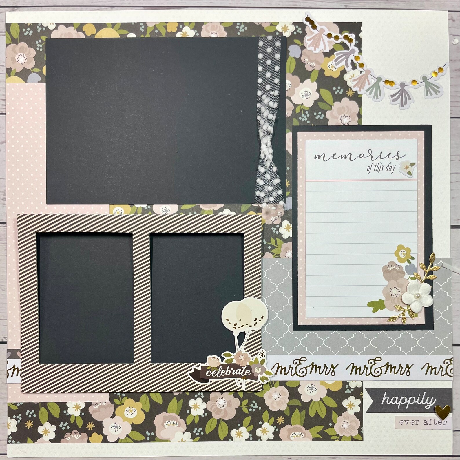 Wedding Memories premade Scrapbook Pages, Wedding Page Kit, Wedding ...