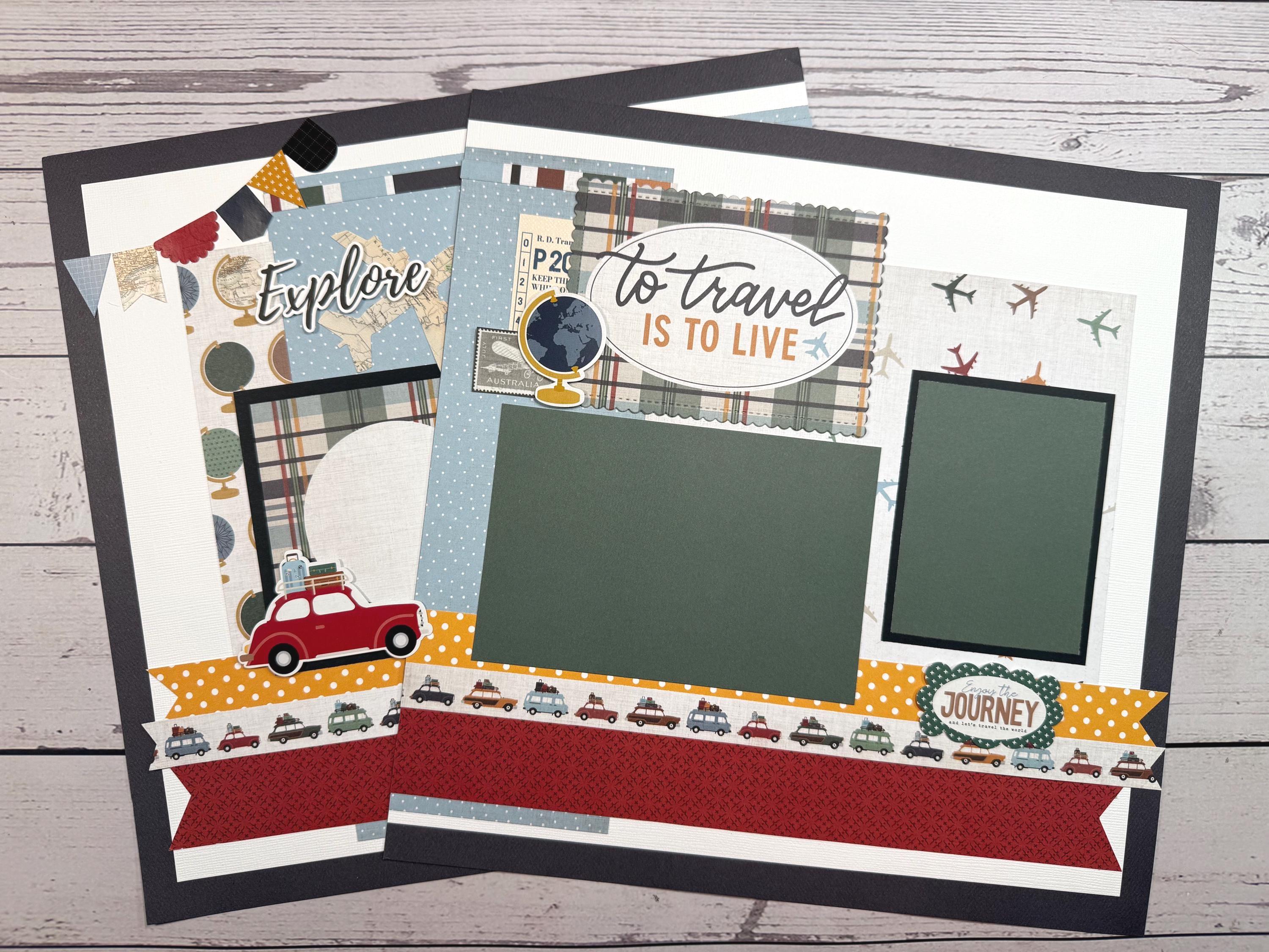 To Travel is to Live – 2-page Travel Scrapbook Layout or DIY Travel ...