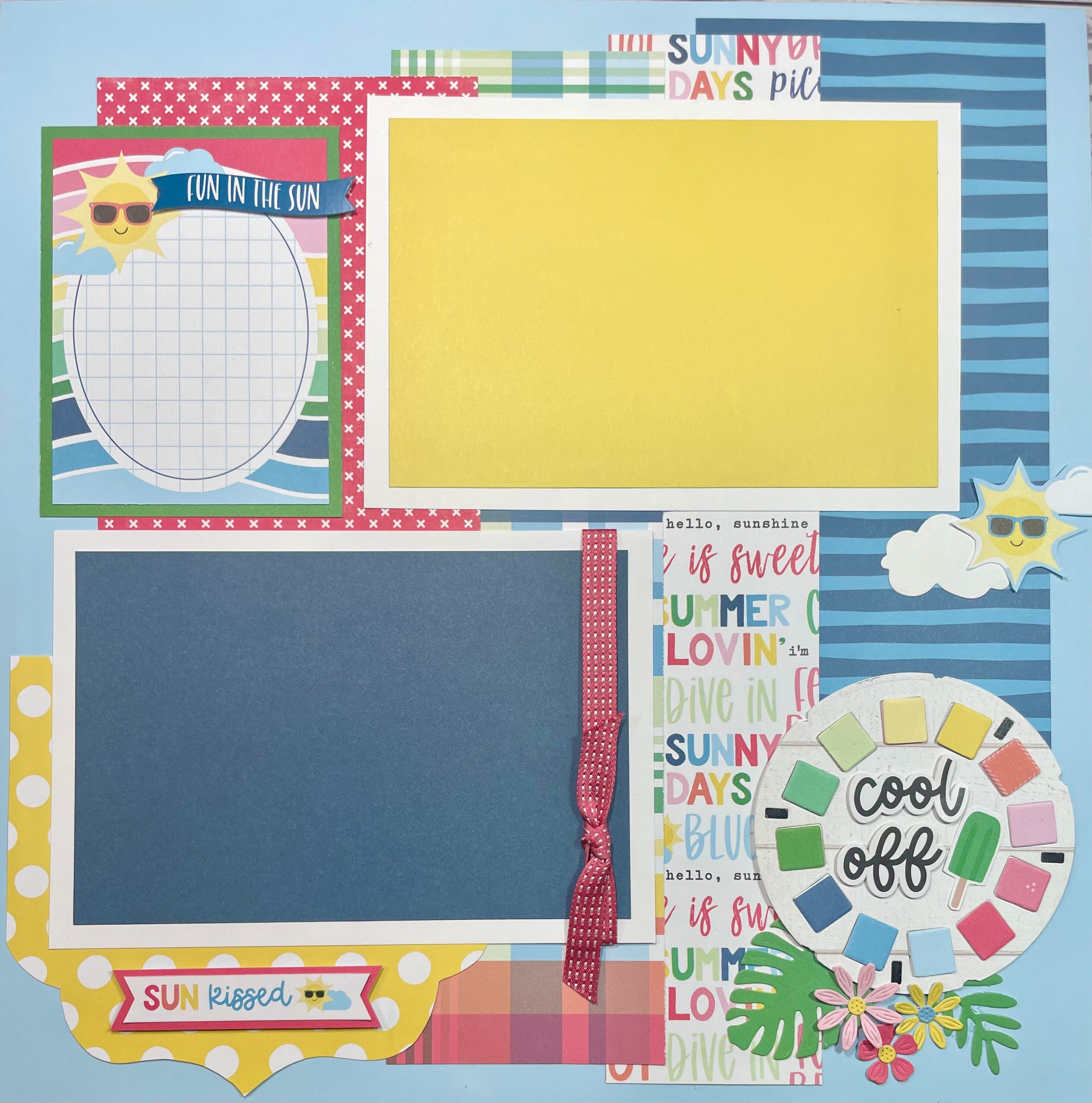 Summer Lovin - Premade Scrapbook Pages, Page Kit, Scrapbook Kit ...