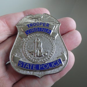 Virginia state police badge trooper highway patrol badge | Etsy
