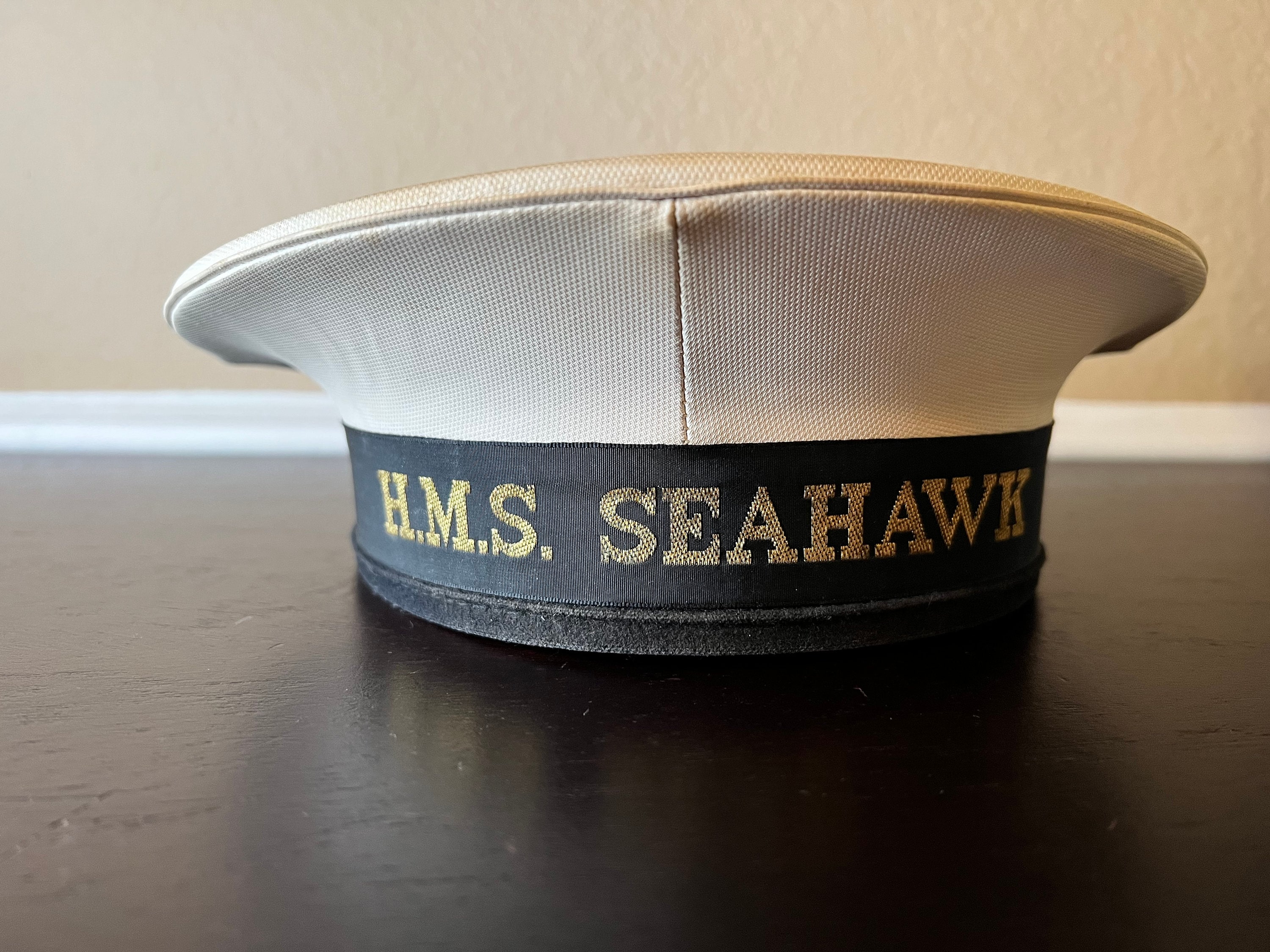 Vintage 1940s/ 1950s HMS Seahawk Sailors Cap. Military History ...
