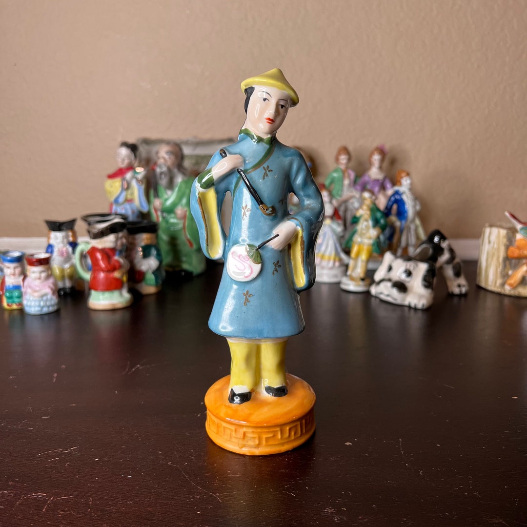 Vintage Moriyama Made in Occupied Japan Asian Man Porcelain Figurine ...