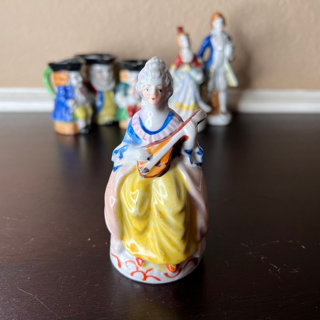 Vintage 1940's Made in Occupied Japan Colonial Lady Playing Lute ...