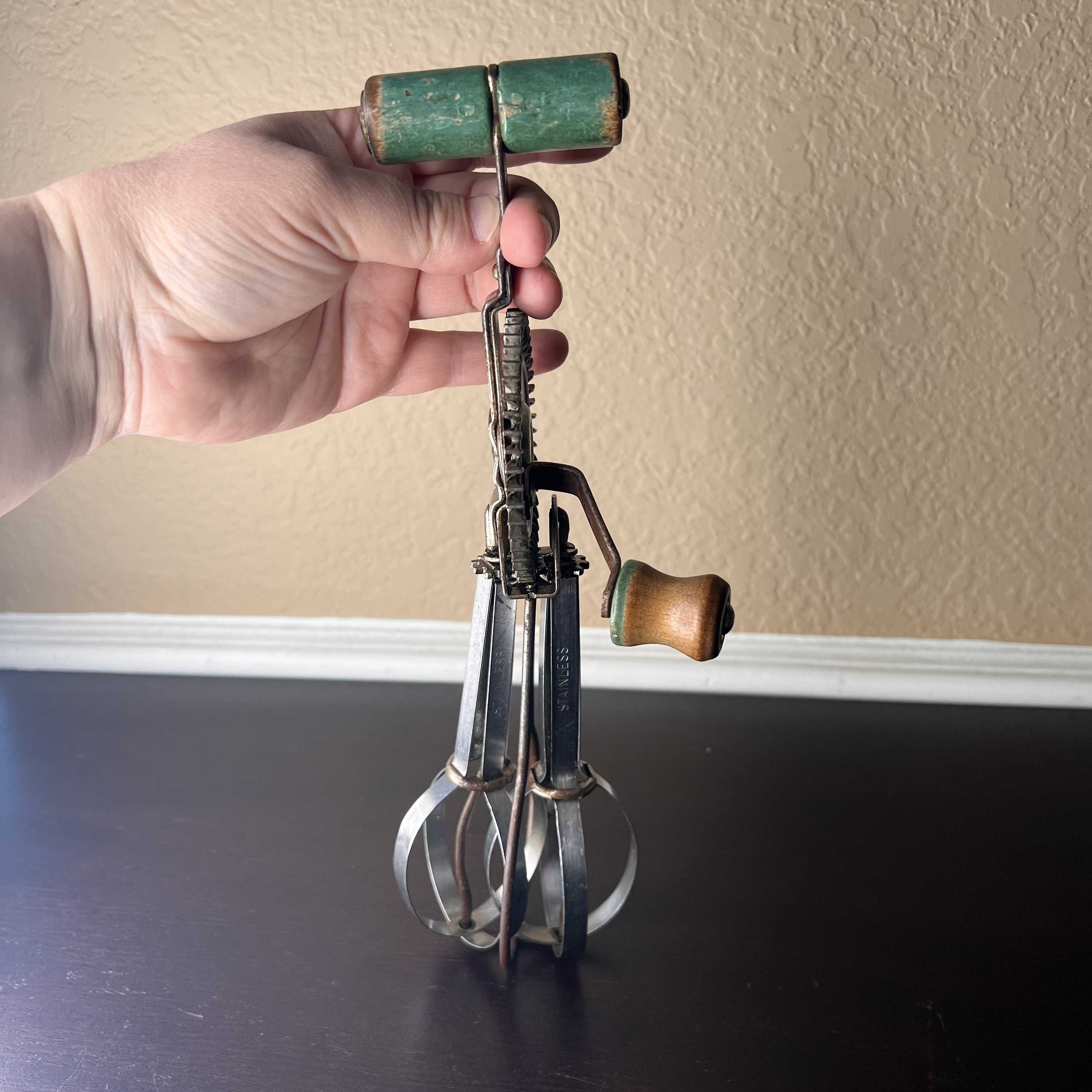 Antique Egg Beater Hand Crank, 1920s, LADD Beater Stainless Steel ...