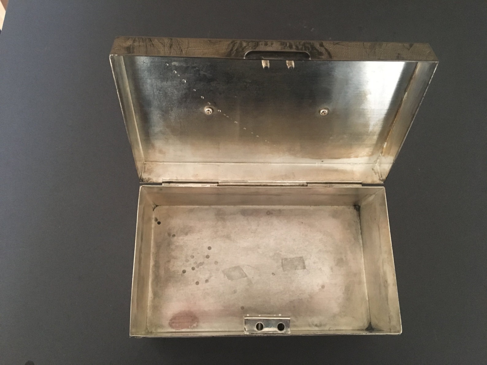 Vintage Silver Nickle Trunk Shape Jewelry/trinket Box - Etsy