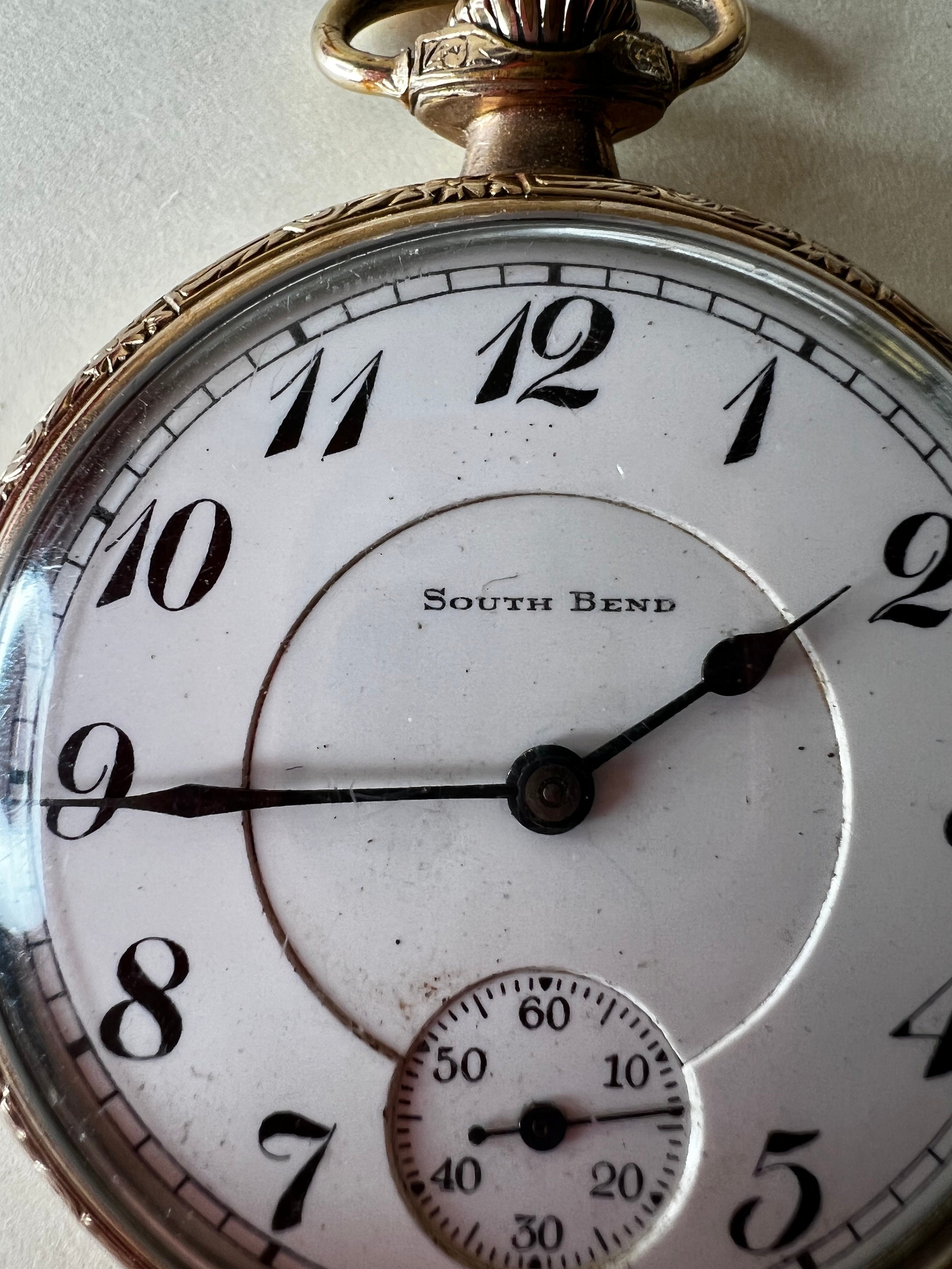 Antique South Bend Pocket Watch, Gold Filled, Wadsworth Referee, 19 ...