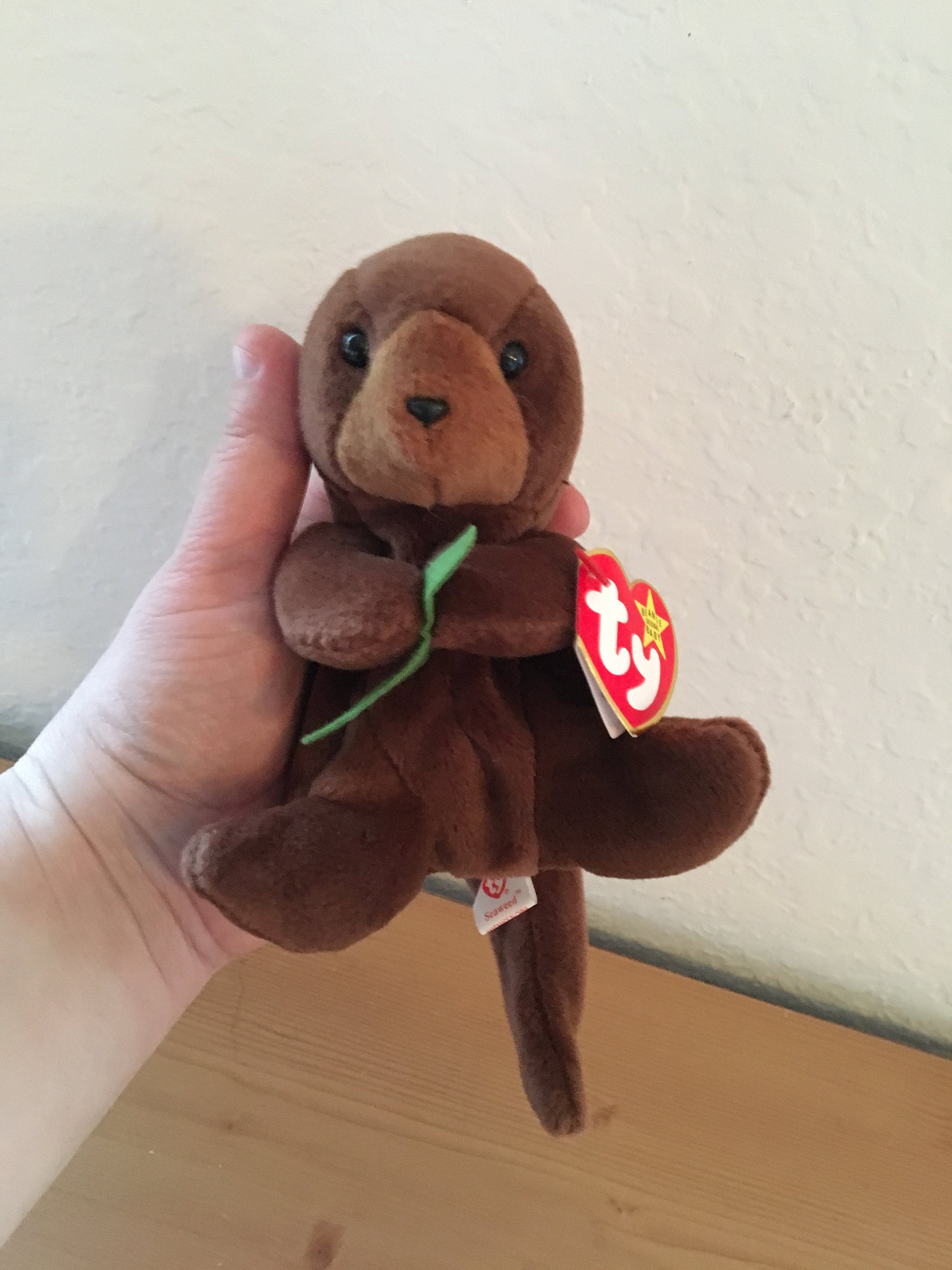 Vintage Ty Beanie Baby Seawed the Otter/ Fourth Generation Swing Tag ...