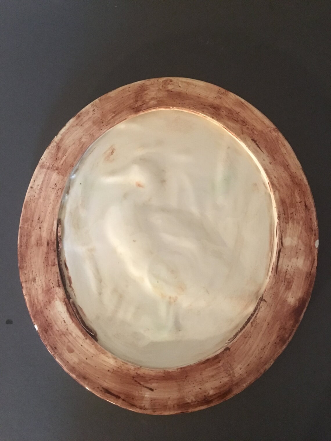 Lg Oval Duck Reverse Relief Ceramic Wall Plaque - Etsy