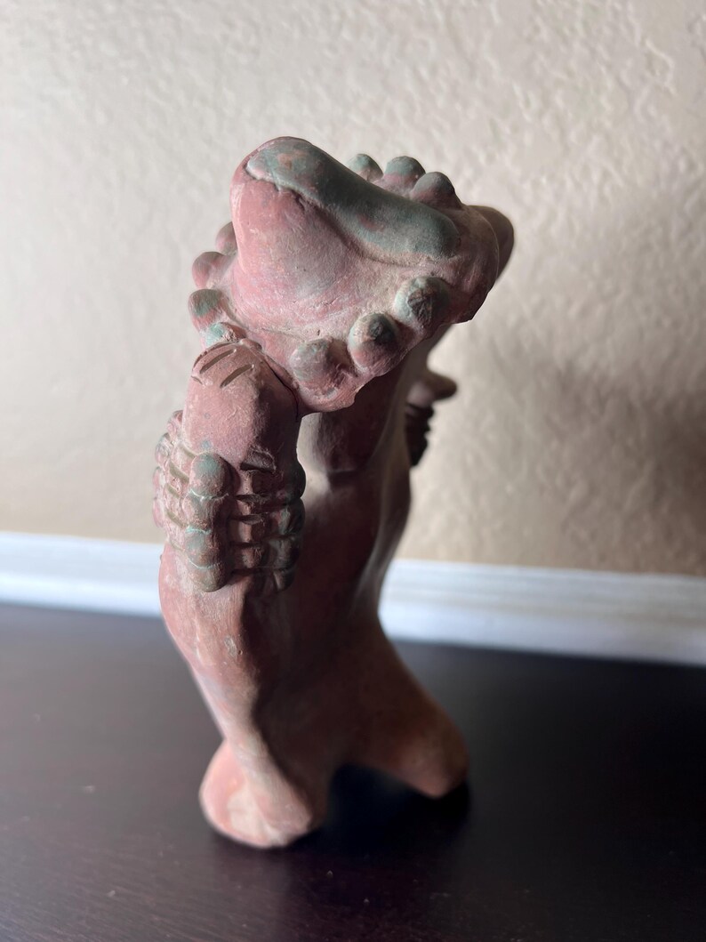 Vintage Aztec Style Terracotta Clay Figure, Inca, Maya, Mexican Folk ...