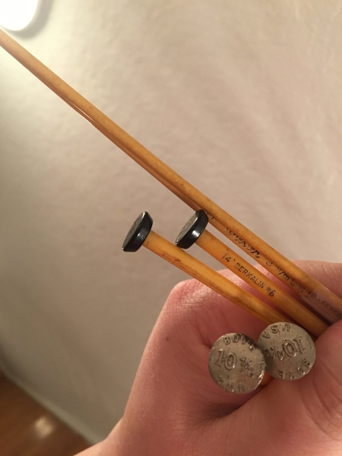 Set of (12 Pair) Vintage Knitting Needles (plastic and Aluminum) by ...