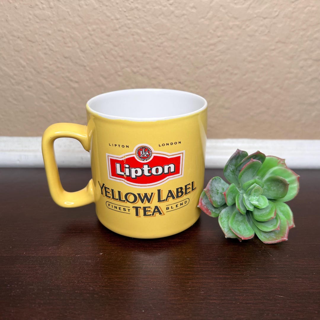 Vintage 1980's Lipton Yellow Label Tea Mug, Finest Blend,bahrain Fine ...