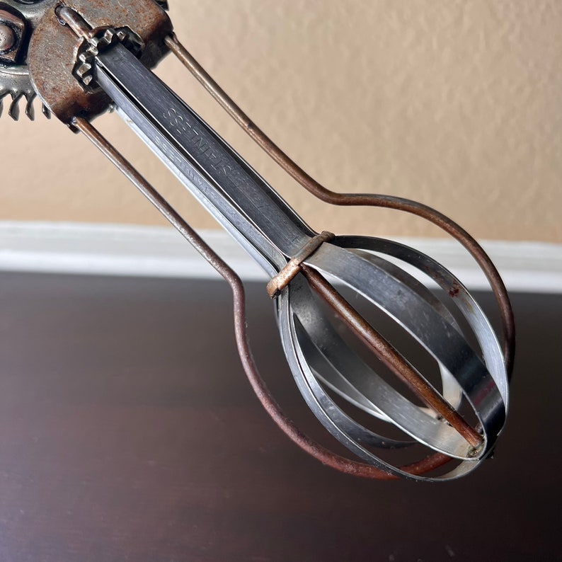 Antique Egg Beater Hand Crank, 1920s, LADD Beater Stainless Steel ...