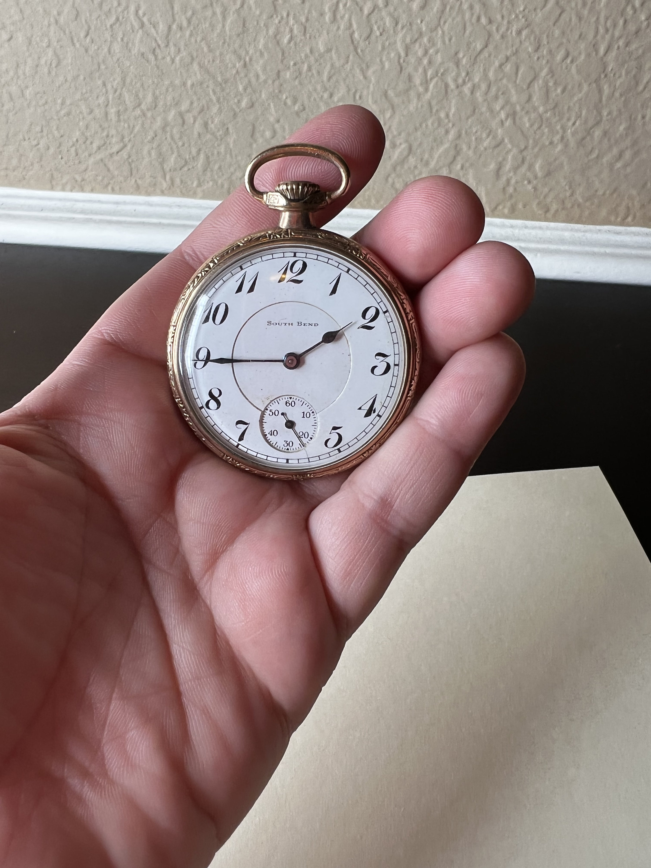 Antique South Bend Pocket Watch, Gold Filled, Wadsworth Referee, 19 ...